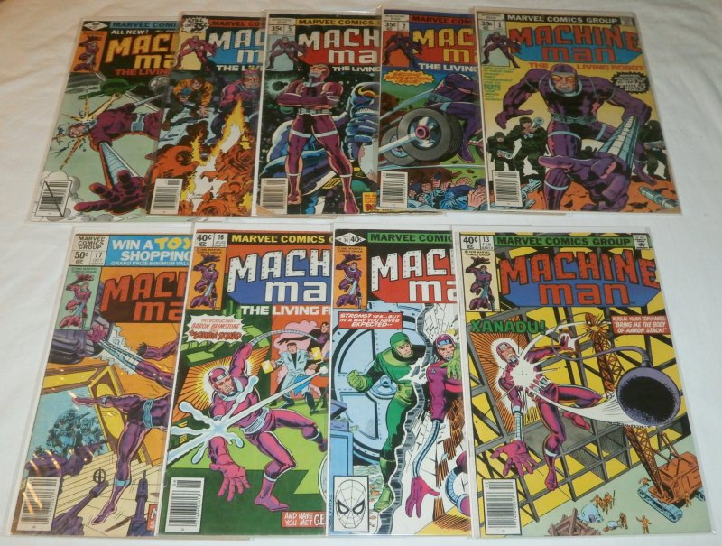 Machine Man (vol. 1, 1978) #1,2,5,8,11,13,14,16,17 (set of 9) Kirby ...