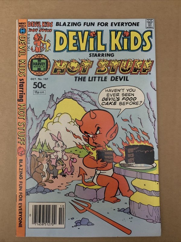 Devil Kids Hot Stuff #107 comic book 1980s Devils Food Cake FINAL ISSUE ...