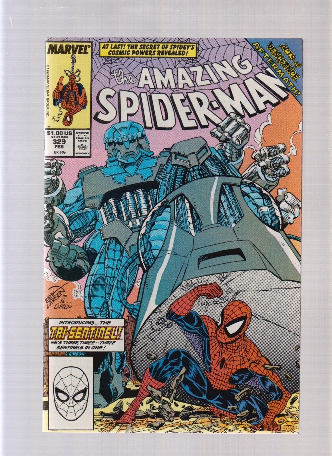 Amazing Spider Man #329 - Tri Sentinel! (9.0) 1990 | Comic Books ...