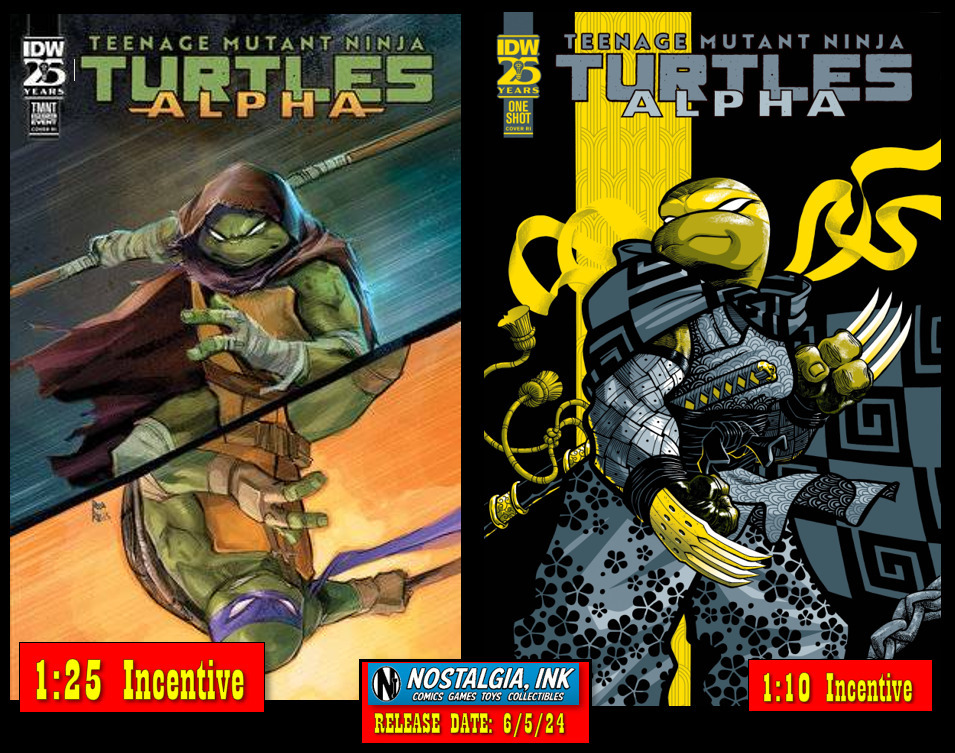 Teenage Mutant Ninja Turtles Alpha #1 1:10 + 1:25 2024 Tmnt Presale ...
