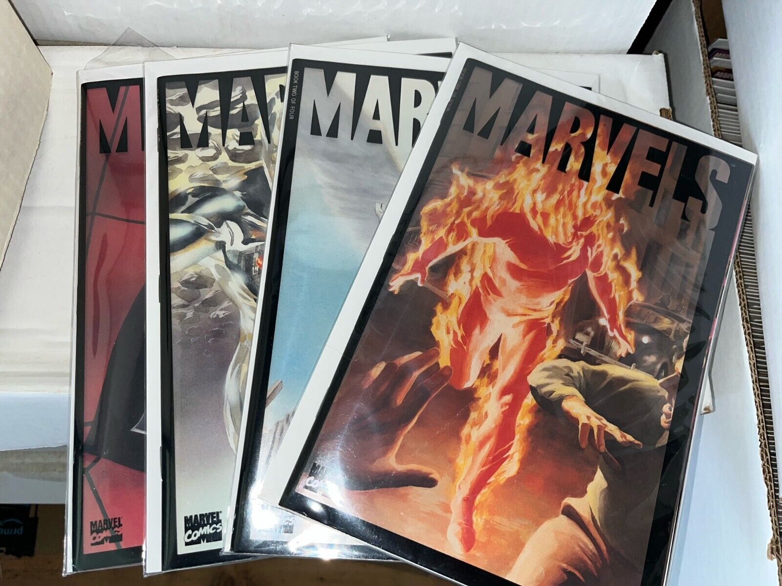 Marvels, Alex Ross, 1994 Lot, Complete Mini Series Set w/Acetate Covers ...