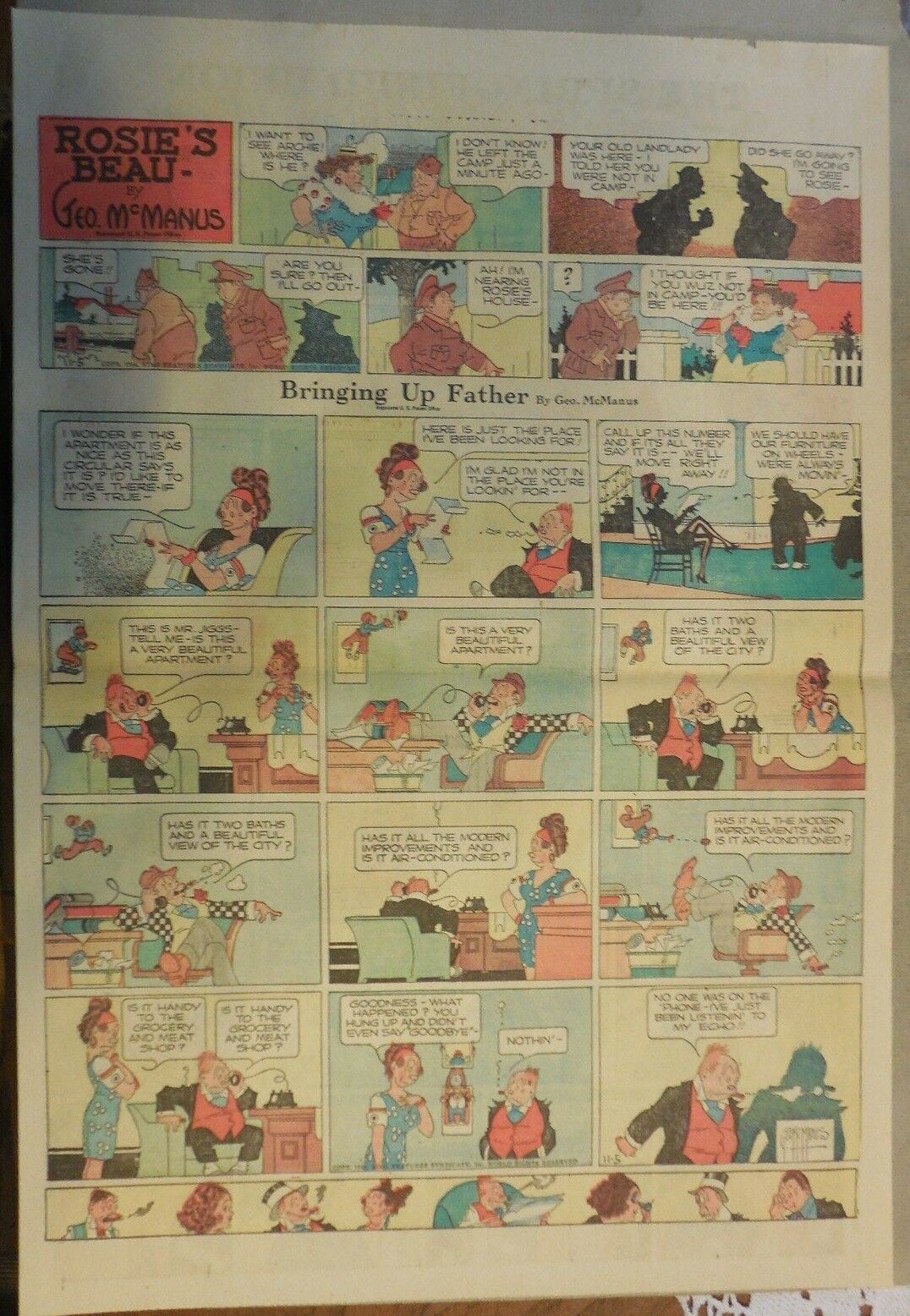 Bringing Up Father Sunday by George McManus from 11/5/1944 Full Page ...