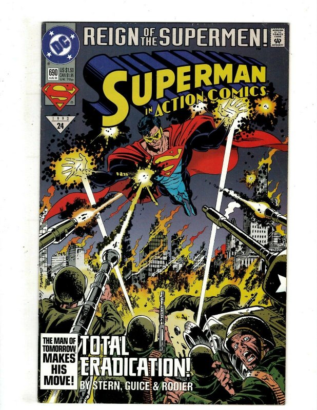10 Superman in Action Comics DC # 522 523 525 528 533 687(2) 688 689 ...
