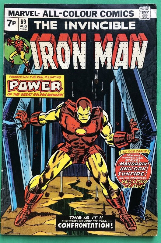 Iron Man Vol 1 #69 (1974) Sunfire & Mandarin Appearance + Man Thing MVS ...