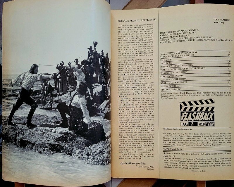 FLASHBACK Magazine: Take 1 & 2 (Pentagram 1972) Collector's Edition ...