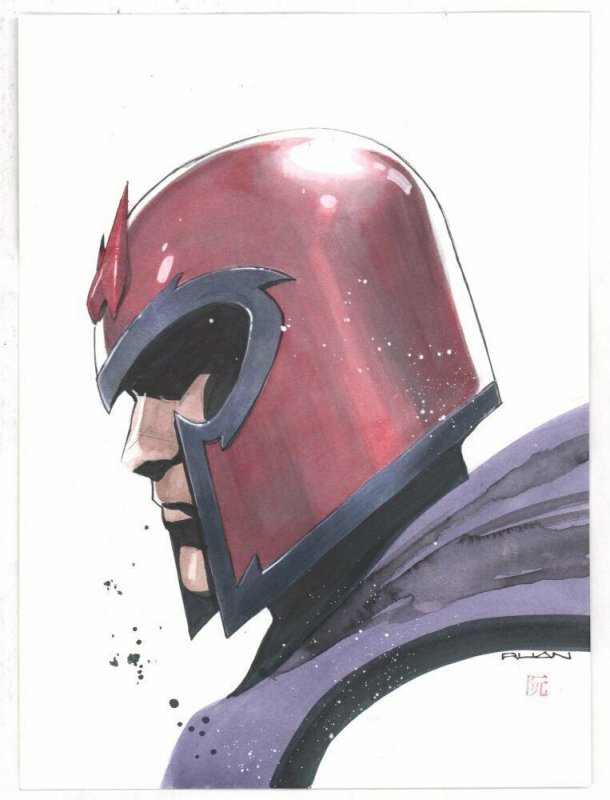 Magneto from the X-Men Side Portrait Painted Art Commission - art by ...