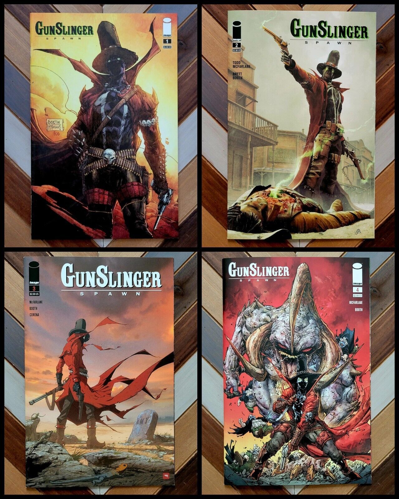 GUNSLINGER SPAWN #1-4 (Image 2021) Todd McFarlane HIGH-GRADE Set Series ...