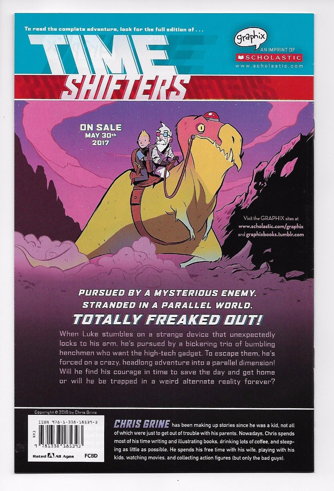 FCBD Time Shifters #1 - Chris Grine (Graphix/Scholastic, 2017) - New ...