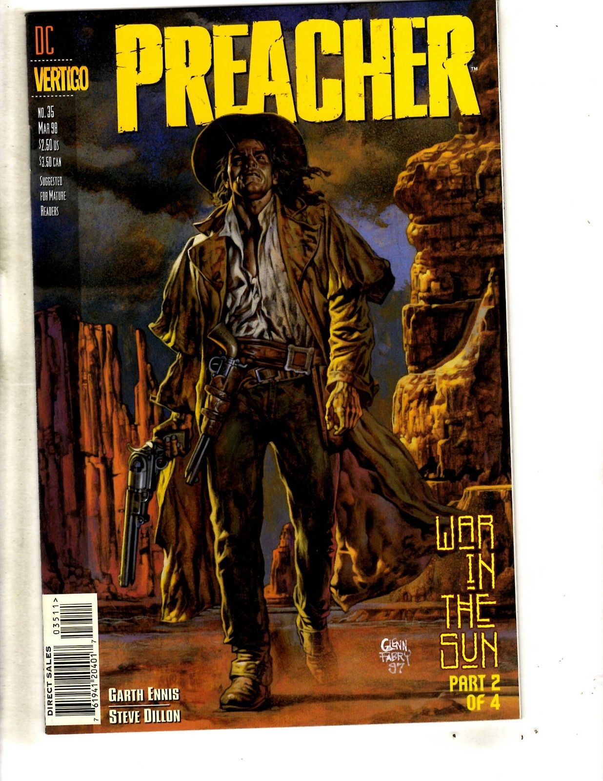 Lot Of 5 Preacher DC Vertigo Comic Books # 35 36 37 38 39 Dillon Ennis ...