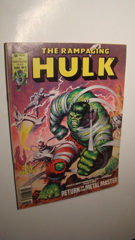 Rampaging Hulk 3 *Solid Copy* Colan Alcala Norem ART Marvel Magazine ...