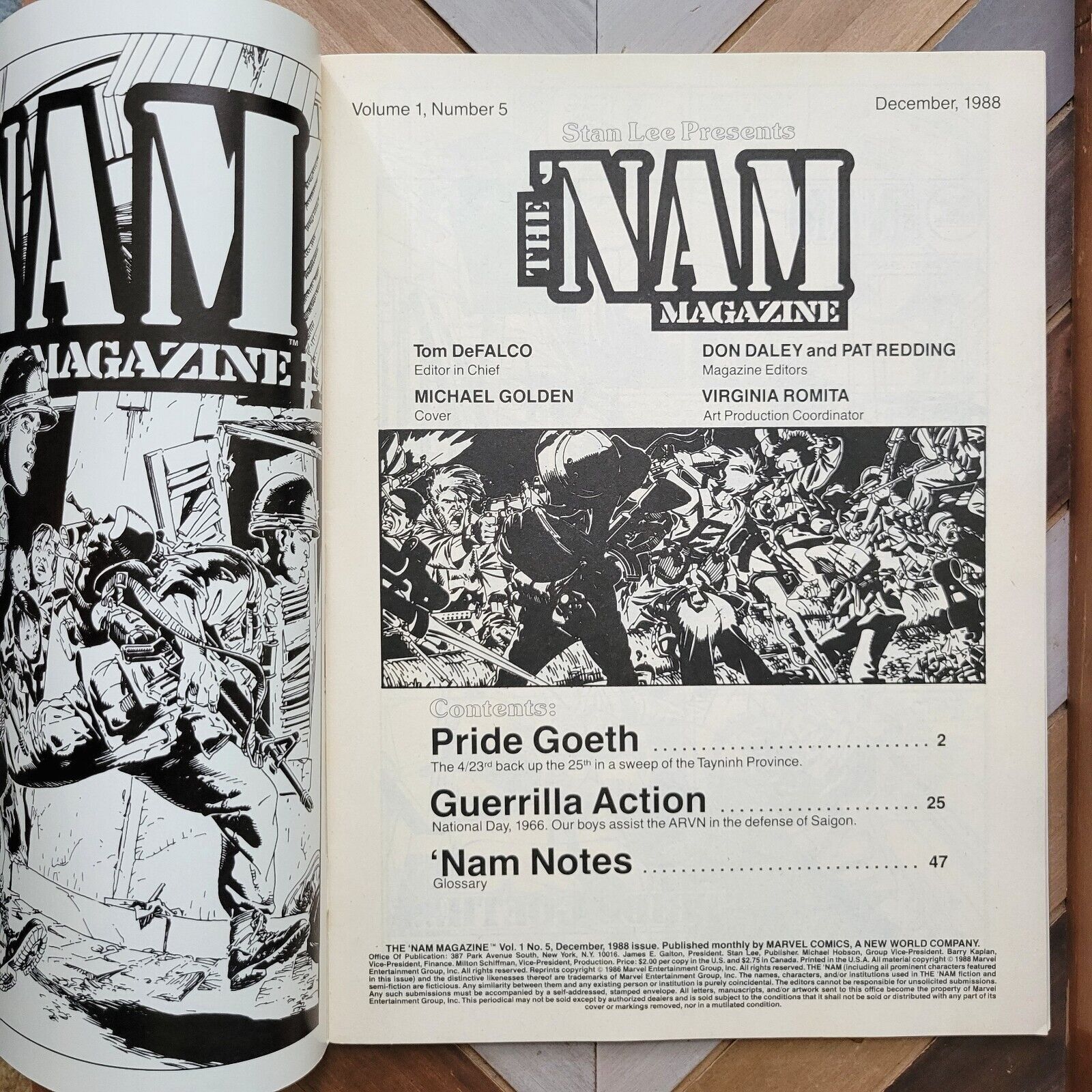 THE 'NAM MAGAZINE #5 & 6 (Marvel 1988) M.Golden Covers / Custom Bundle ...