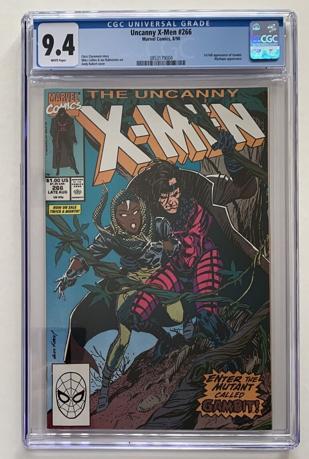 (1990) Uncanny X-Men #266 1st Full Appearance of GAMBIT! CGC 9.4 WP ...