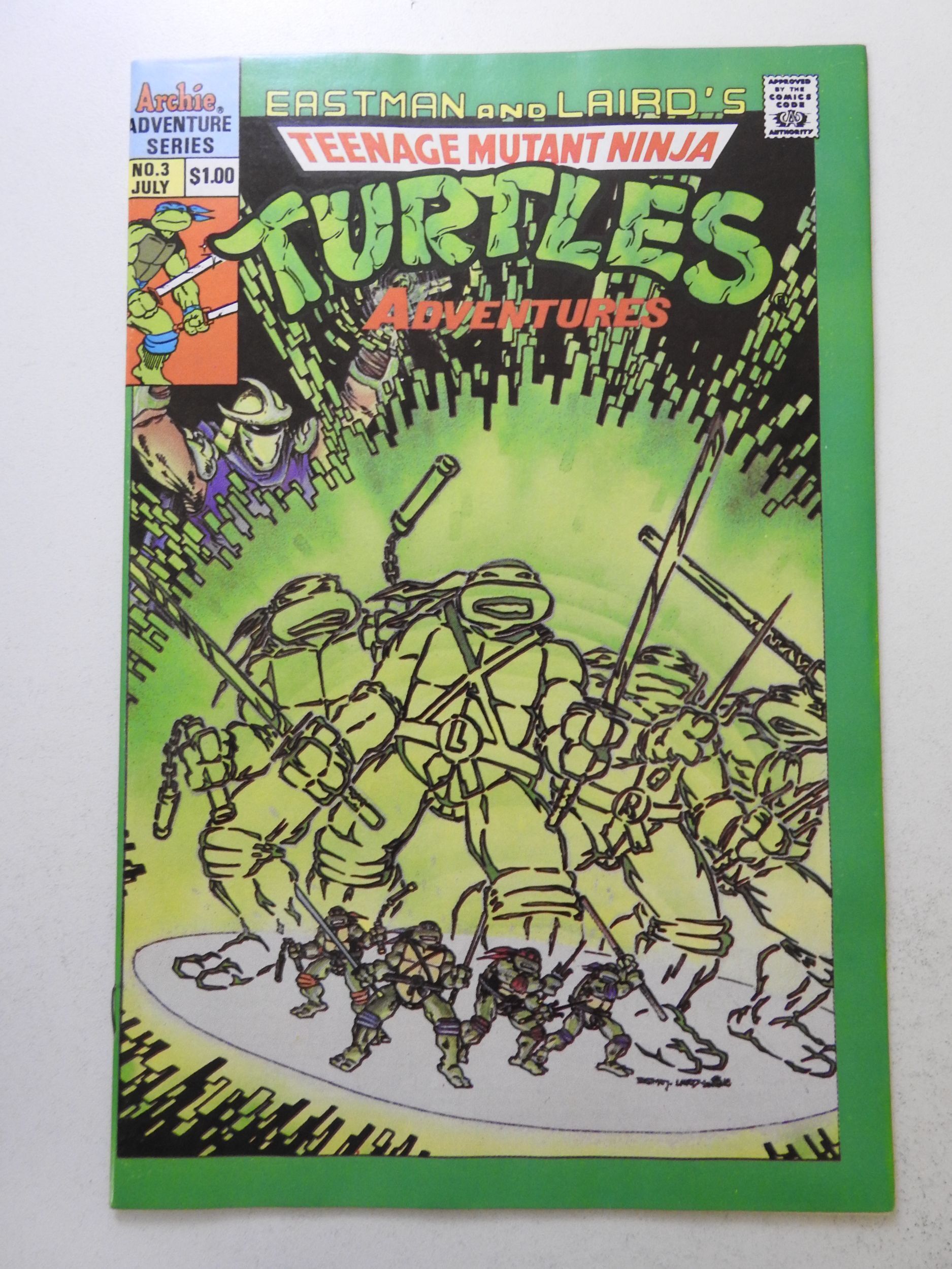Teenage Mutant Ninja Turtles Adventures #3 (1989) Signed X4+Remark!! NM ...