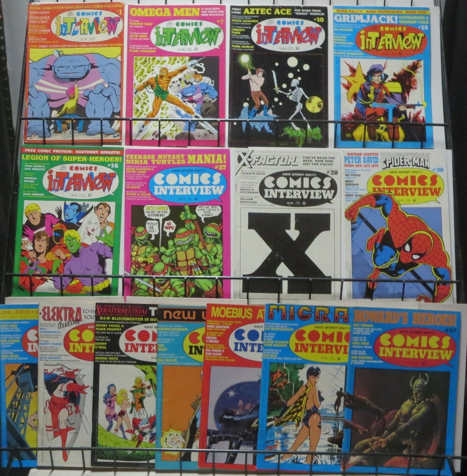 COMICS INTERVIEW MAGAZINE COLLECTION! 15 issues- Grimjack, TMNT, Archie ...