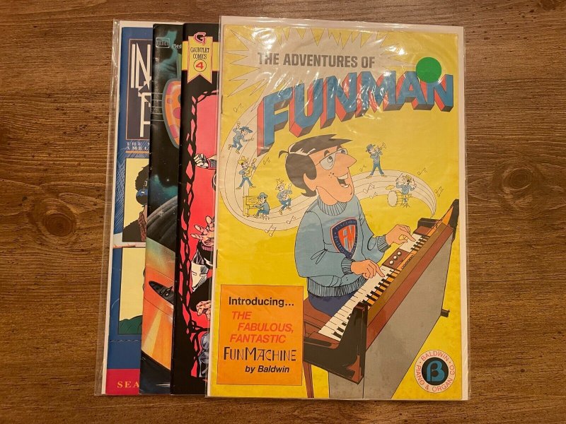 4 Comic Books Adventures Funman Un Force 4 Doctor Boogie 1 In Thin Air ...