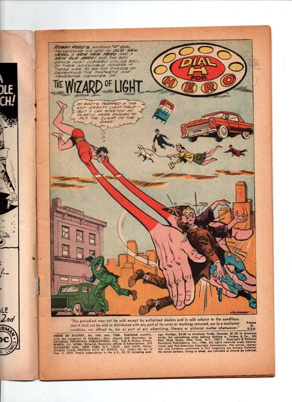 House of Mystery #160 - 1st Silver Age appearance Plastic Man - KEY ...