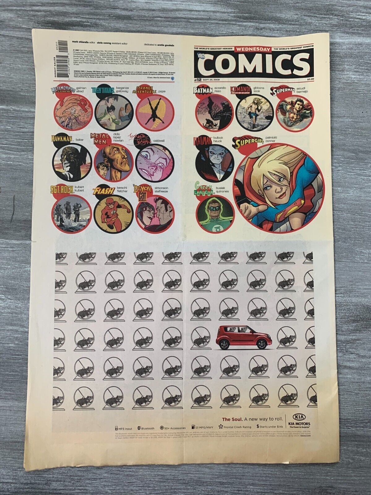 2009 DC WEDNESDAY COMICS Newspaper #12 FVF 7.0 Batman / Kamandi ...