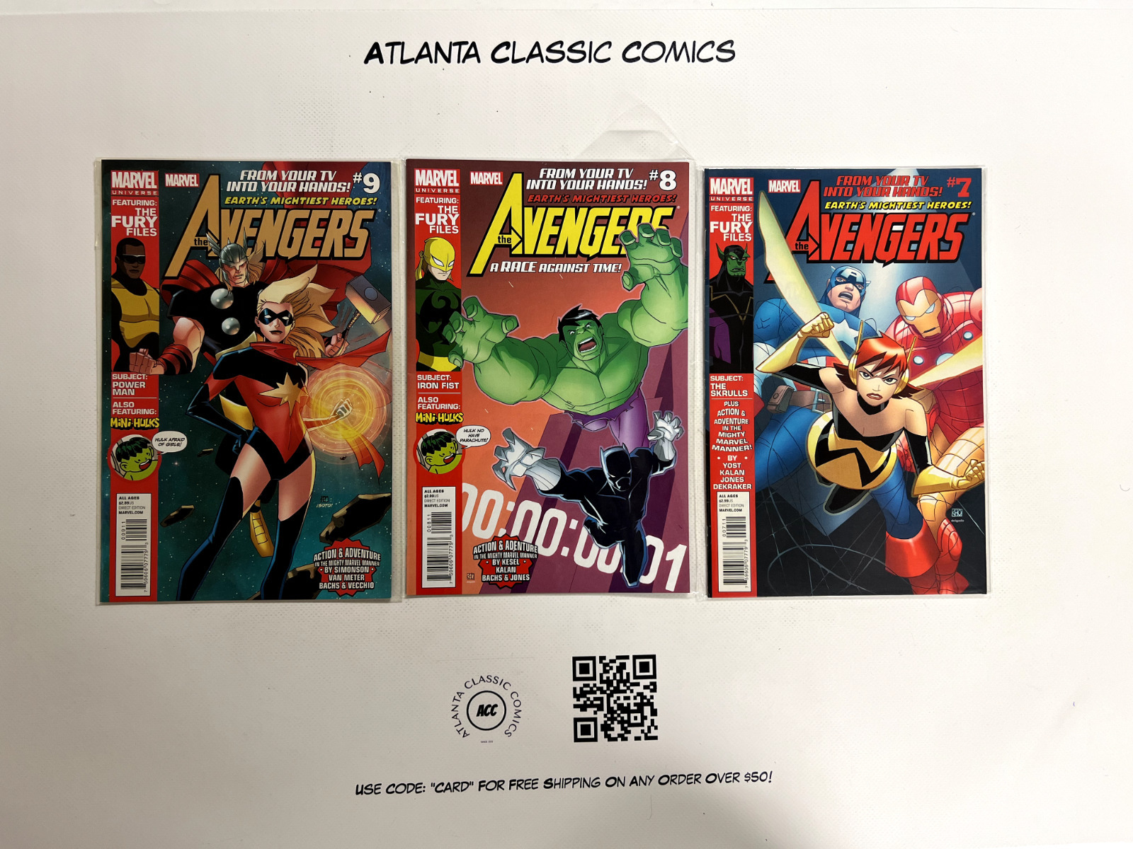 3 The Avengers Marvel Comic Books# 7 8 9 Defenders Spiderman X Men Thor ...