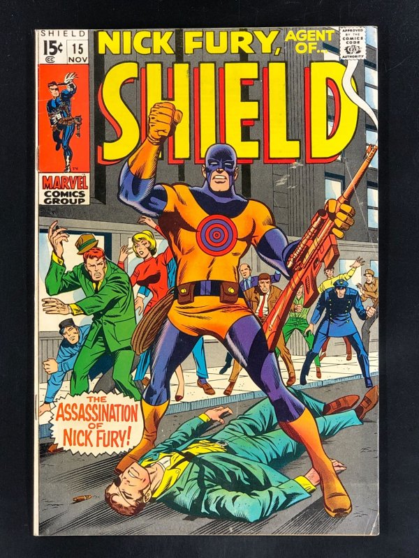 Nick Fury, Agent of SHIELD #15 (1969) FN First Appearance of Bullseye ...