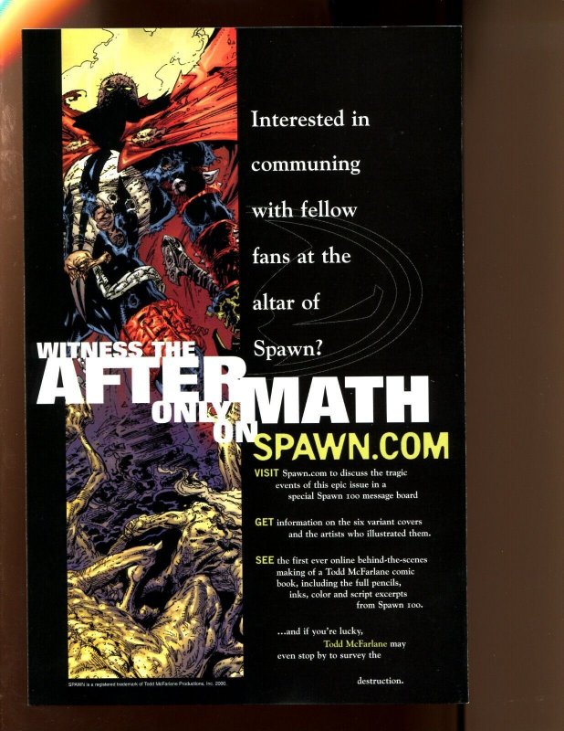 Spawn #100 - Death of Angela. Alex Ross Variant Cover. (9.2 OB) 2000 ...