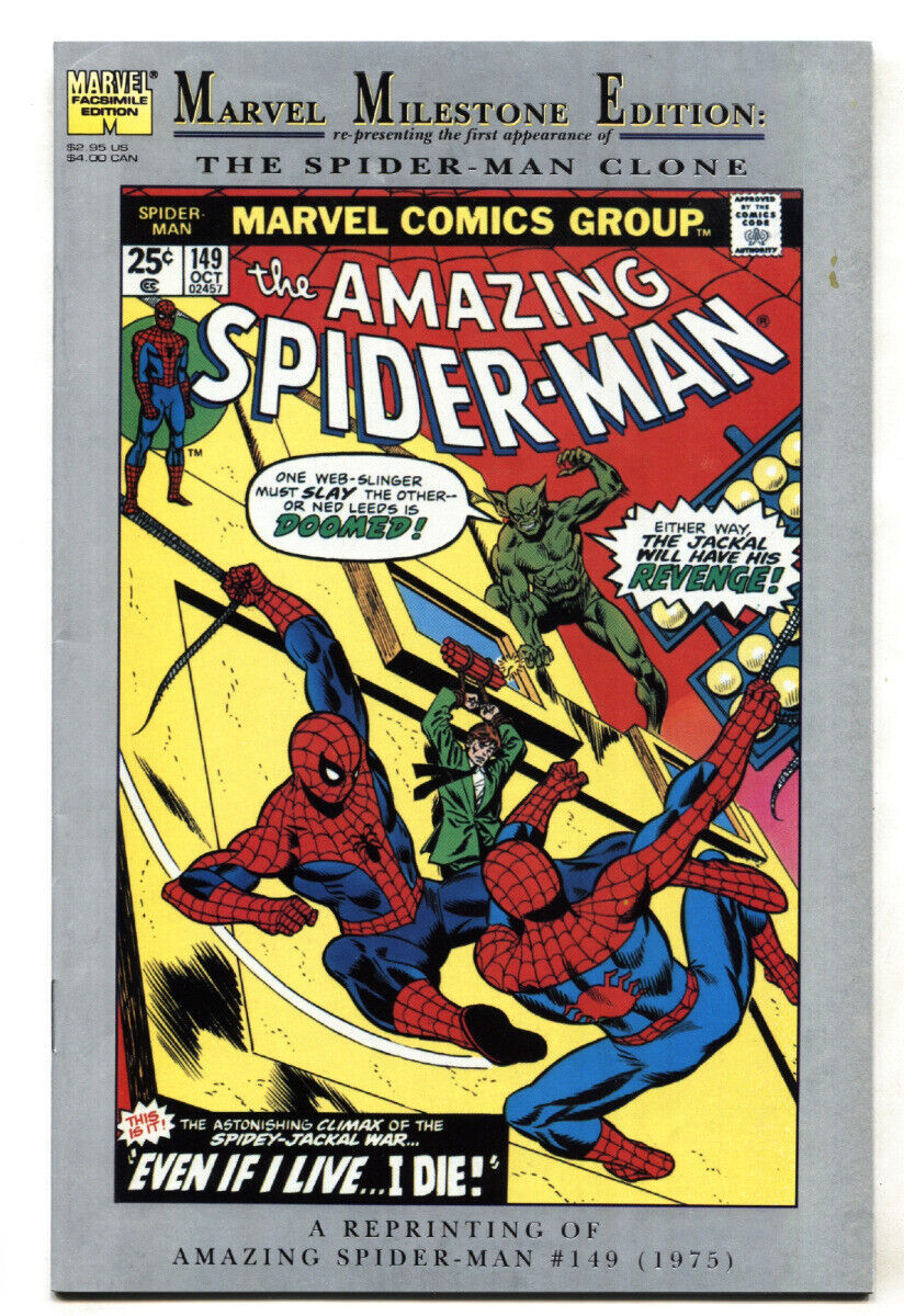 Marvel Milestone Edition: Amazing Spider-Man #149 comic 1992 1st SPIDER ...