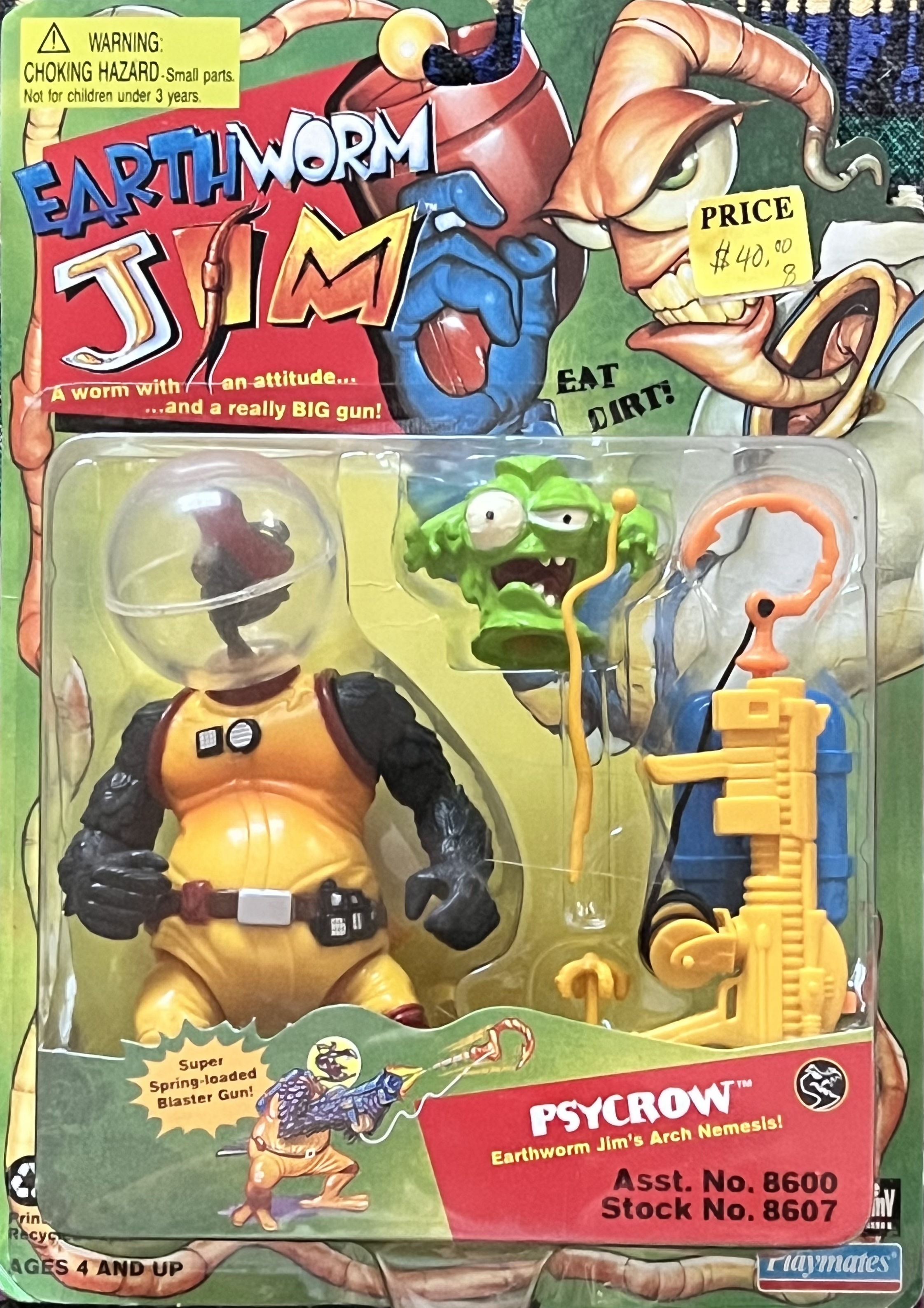Earthworm Jim 1994 Psycrow Action Figure NOC. | Comic Collectibles ...