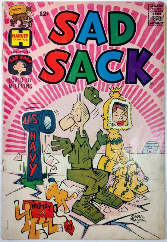 Sad Sack Comics #169 (1.0, 1965) Detached Cover | Comic Books - Silver ...