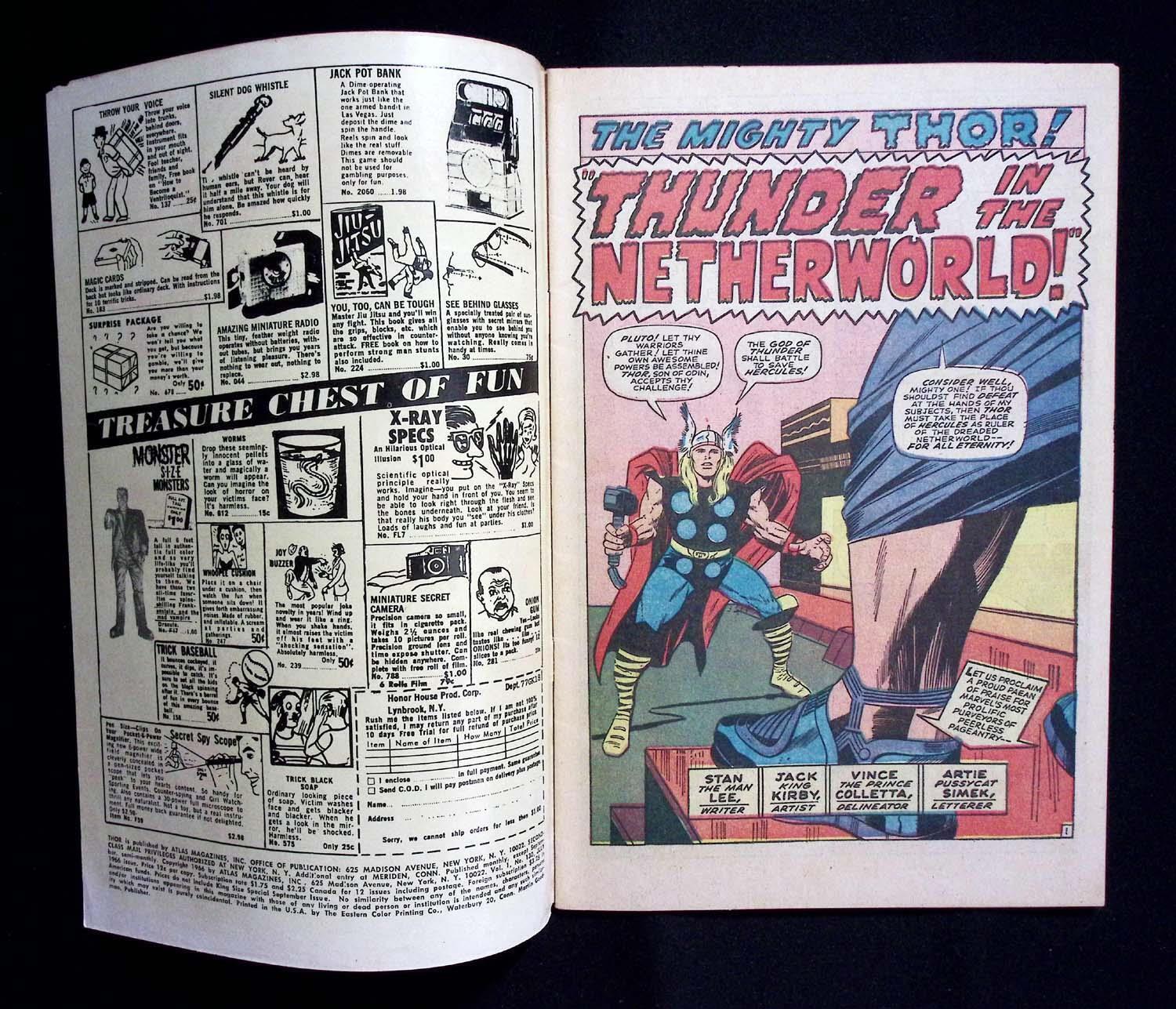 The Mighty Thor #130 Marvel July 1966 Pluto & Hercules In Netherworld ...