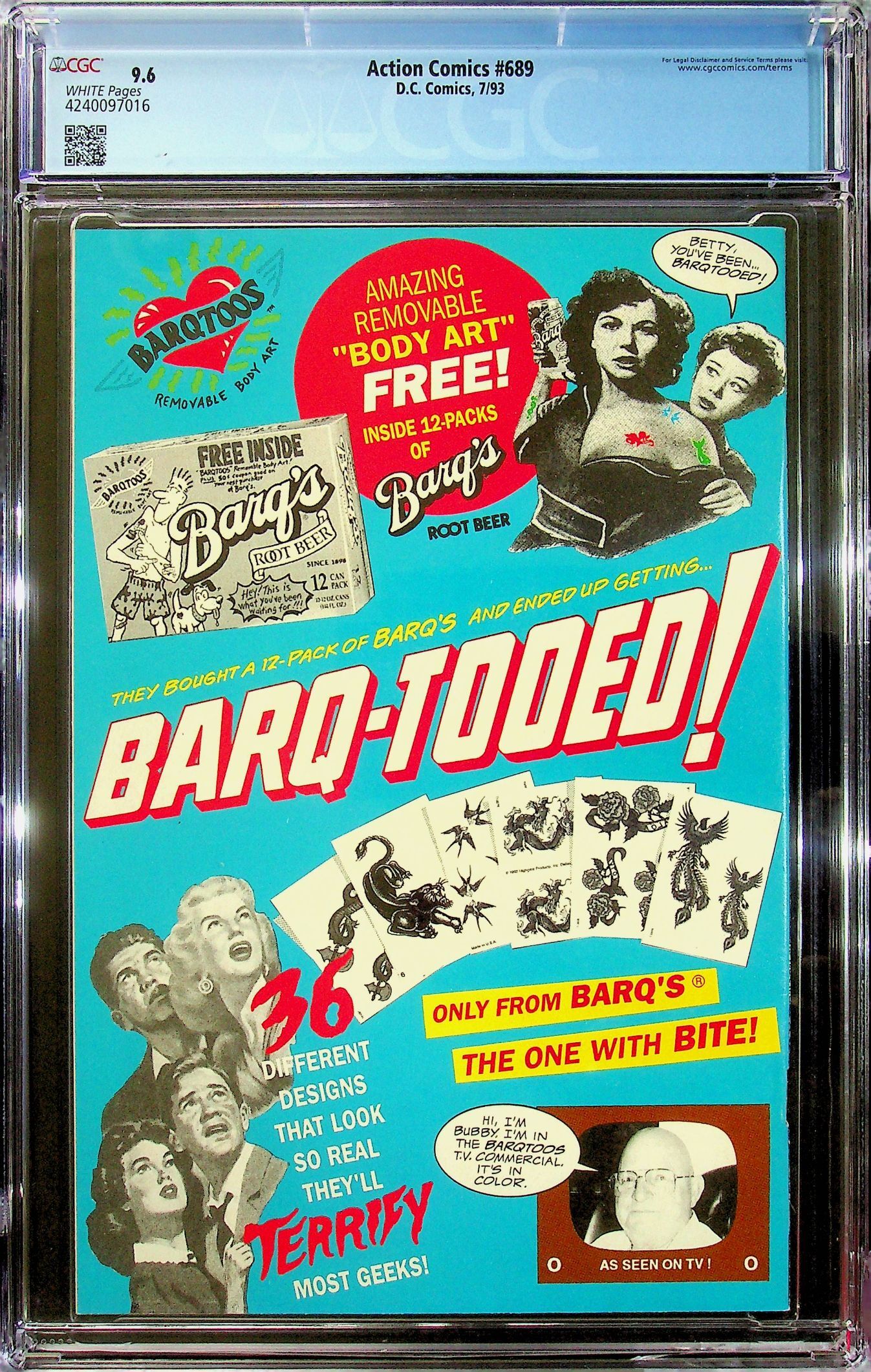 Action Comics #689 (1993) - CGC 9.6 - Cert#4240097016 | Comic Books ...