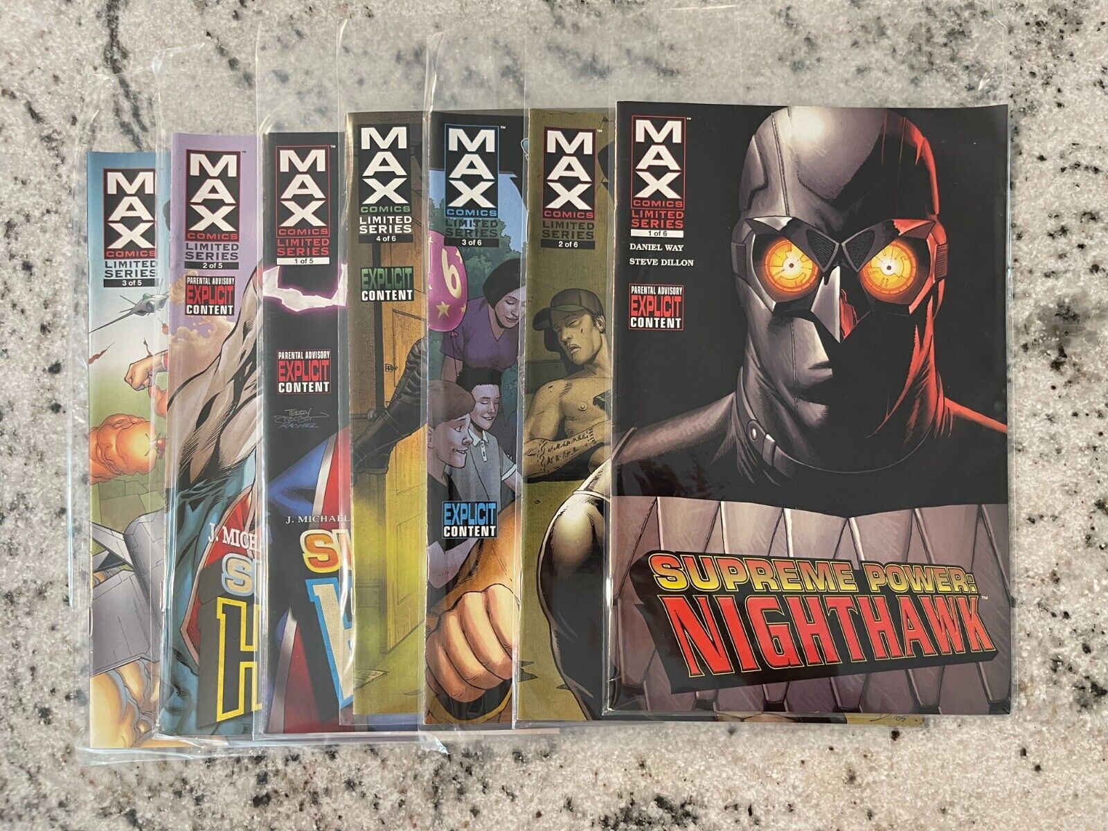 7 Marvel Comic Books Supreme Power Nighthawk # 1 2 3 4 + Hyperion # 1 2 ...