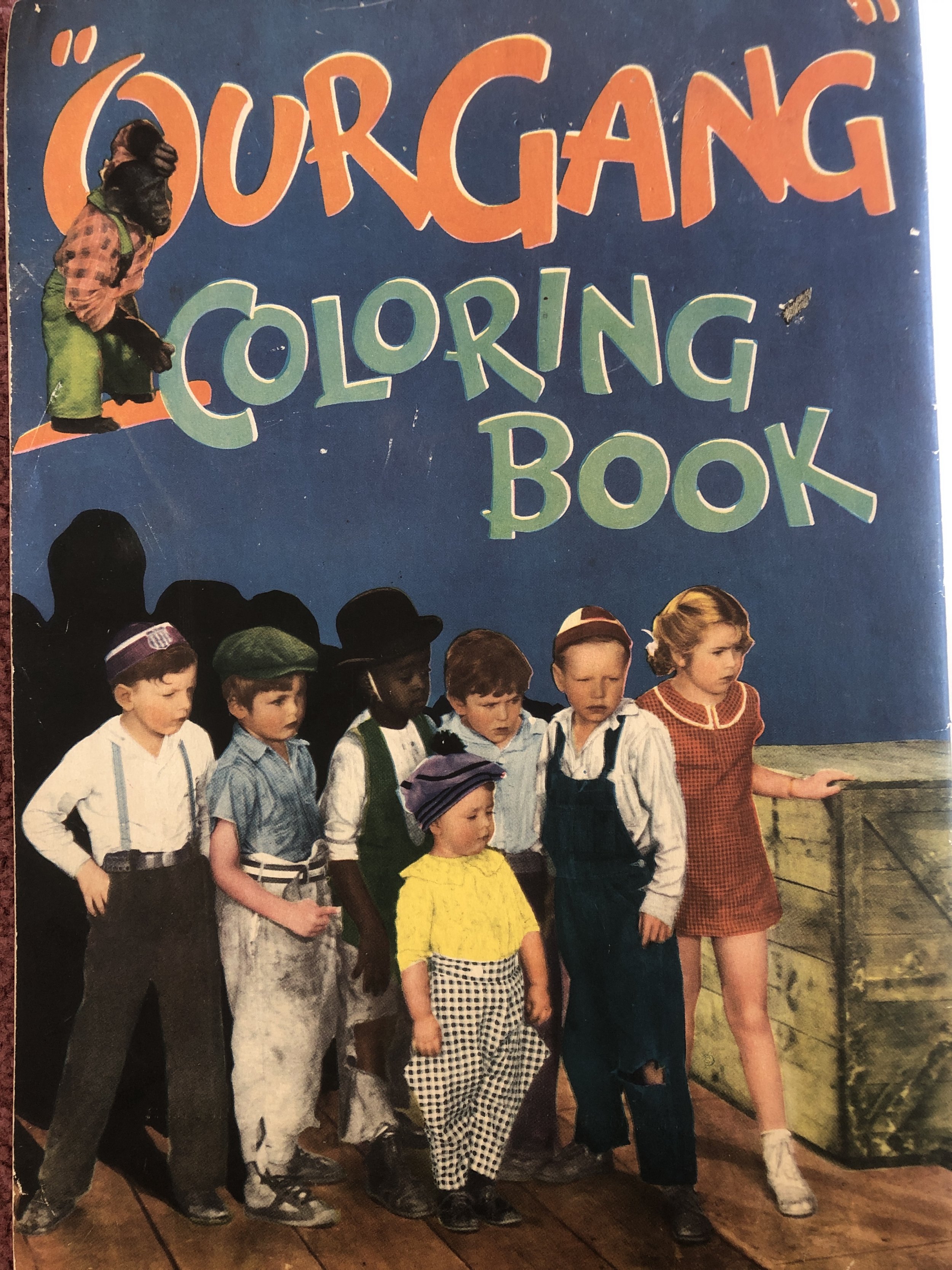 Our Gang coloring book-VG,1933, 15x10.5in size / HipComic