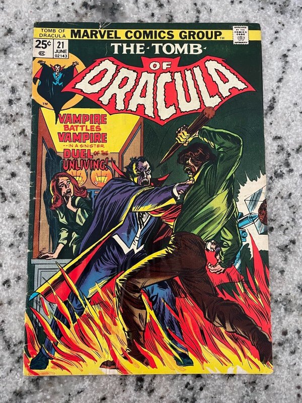 Tomb Of Dracula # 21 VG Marvel Comic Book Vampire Blade Monster Horror ...