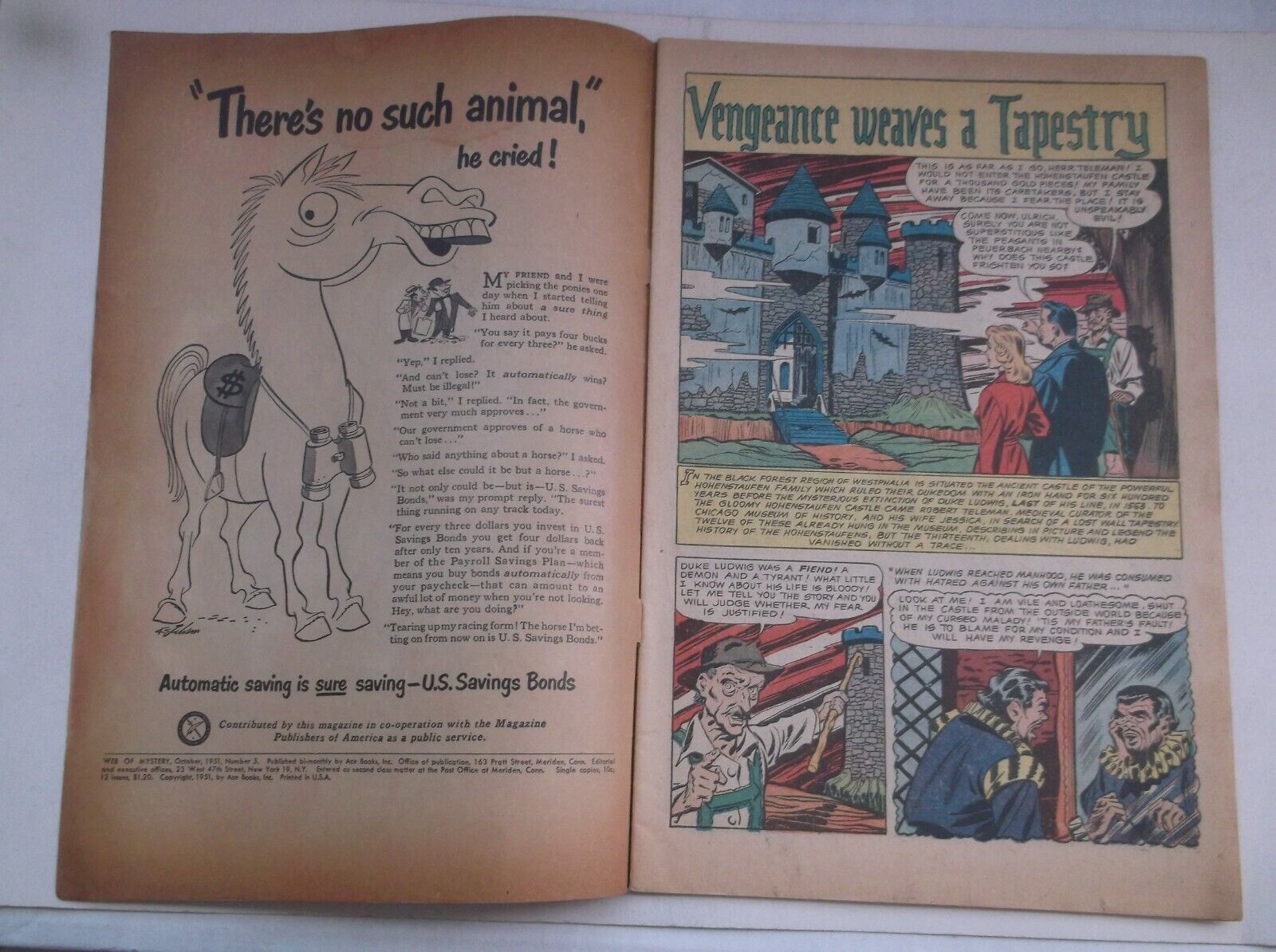 ACE Magazine: WEB of Mystery #5, Cro-Magnon MAN Cover, Rare GA Comic ...