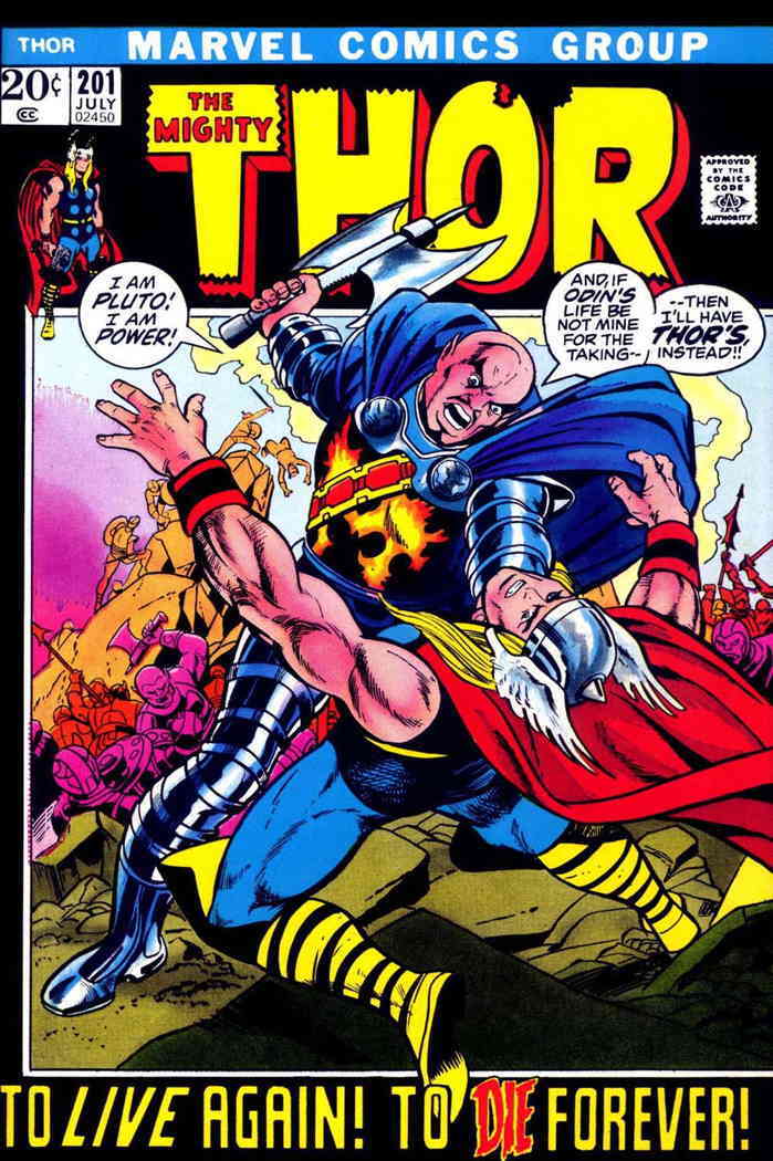Thor #201 FN ; Marvel | Pluto July 1972 John Buscema | Comic Books ...