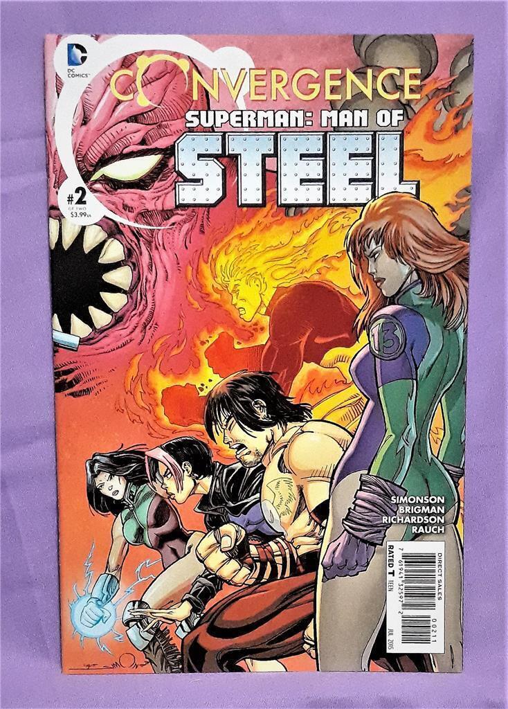 DC Convergence SUPERMAN MAN OF STEEL #1 - 2 Connecting Covers (DC 2015 ...