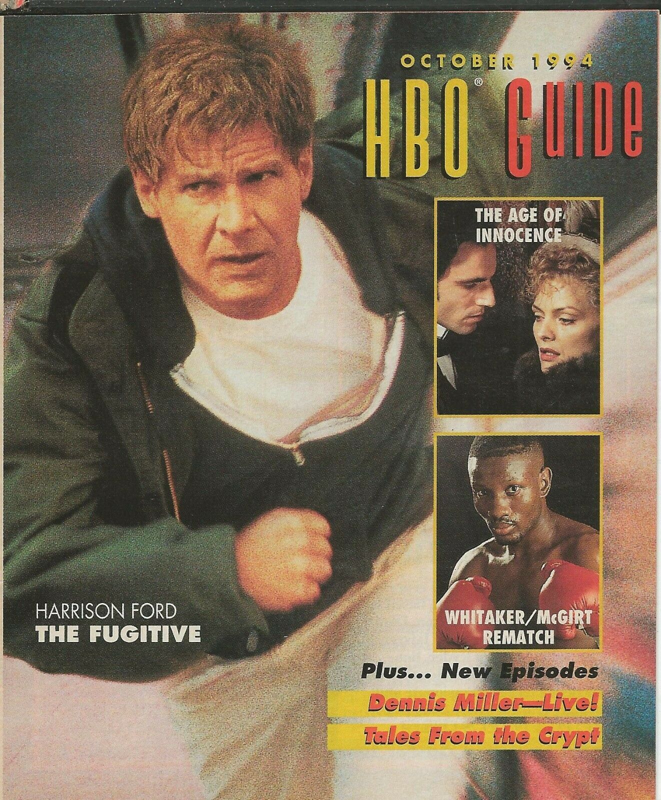 ORIGINAL Vintage Nov 1994 HBO Guide Magazine The Fugitive Mrs Doubtfire ...