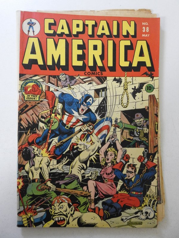 Captain America Comics #38 (1944) GD+ Condition 2nd page detached ...
