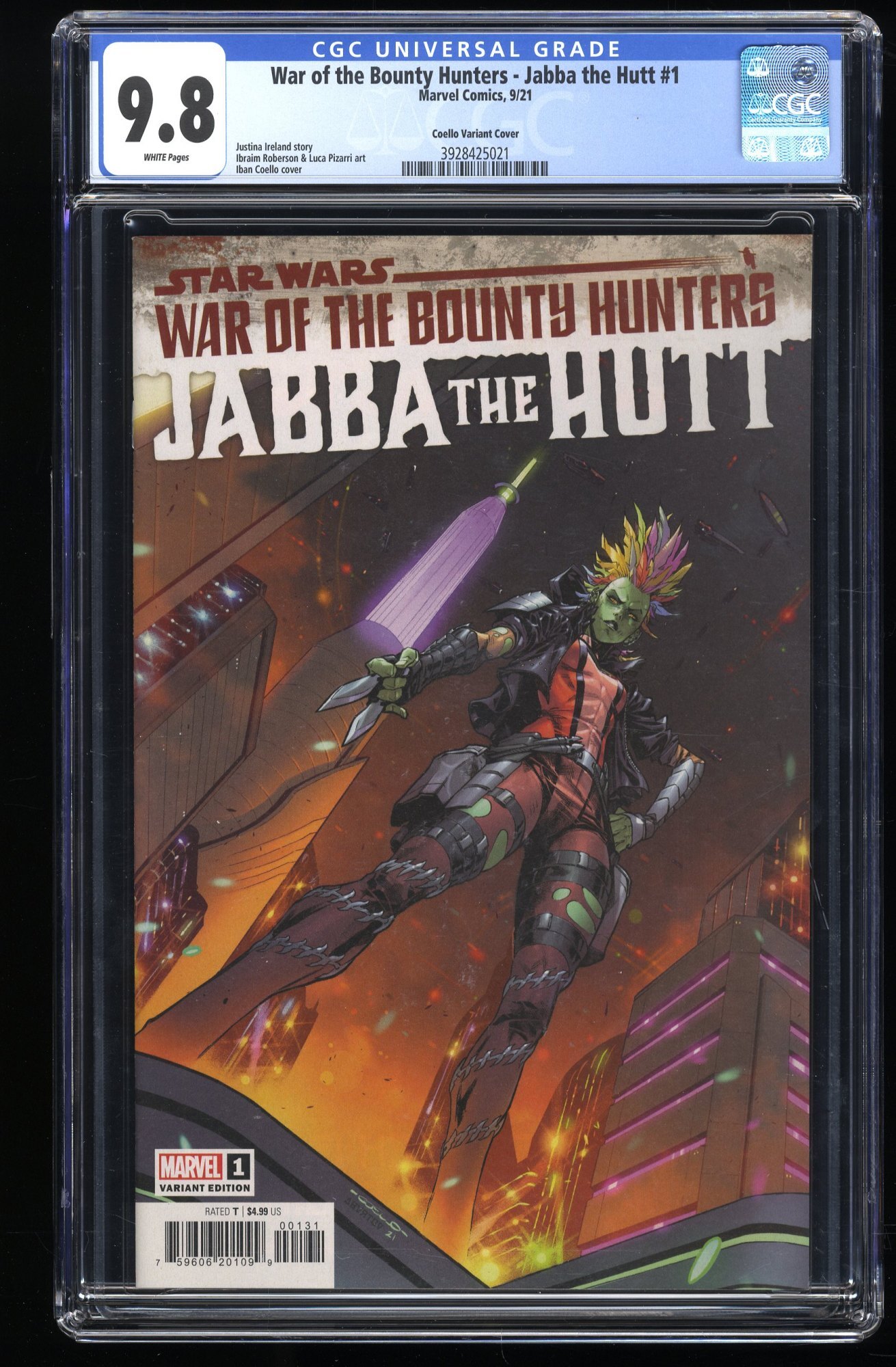 War of the Bounty Hunters - Jabba the Hutt #1 CGC NM/M 9.8 Coello ...