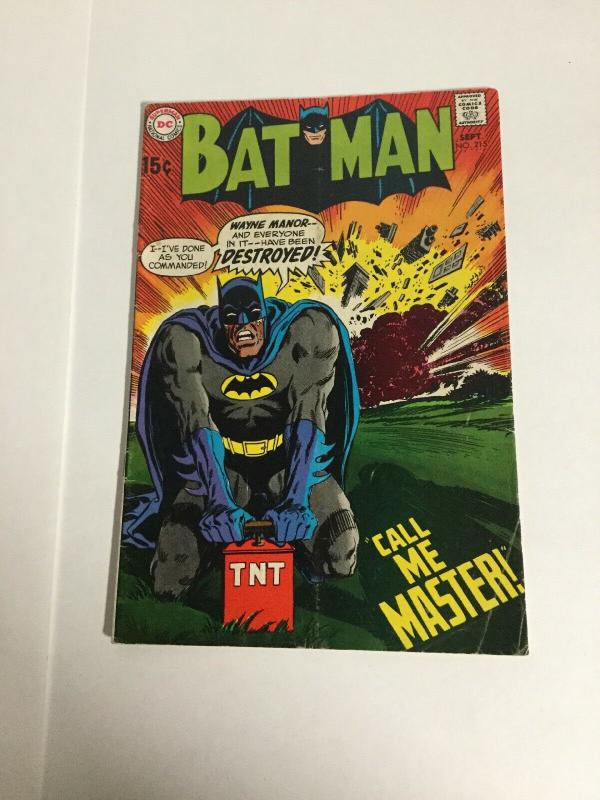 Batman 215 Vg+ Very Good+ 4.5 DC Comics | Comic Books - Silver Age, DC ...