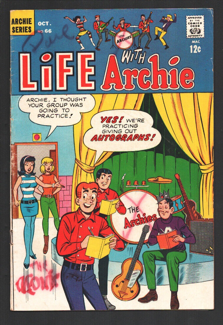 Life With Archie #66 1967-Betty & Veronica appear-Archies Band-G ...