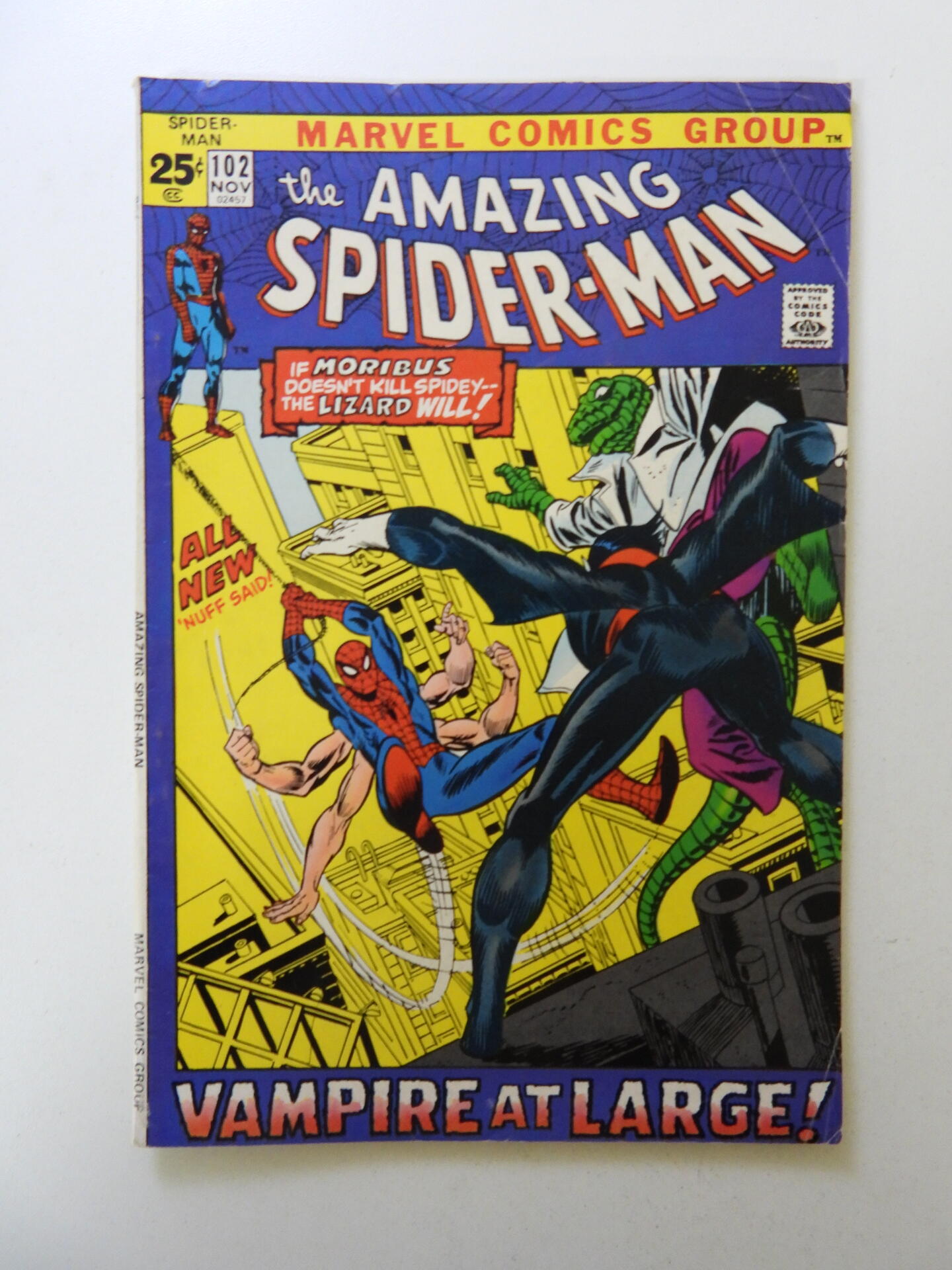 The Amazing Spider-Man #102 (1971) 2nd appearance of Morbius VG/FN ...