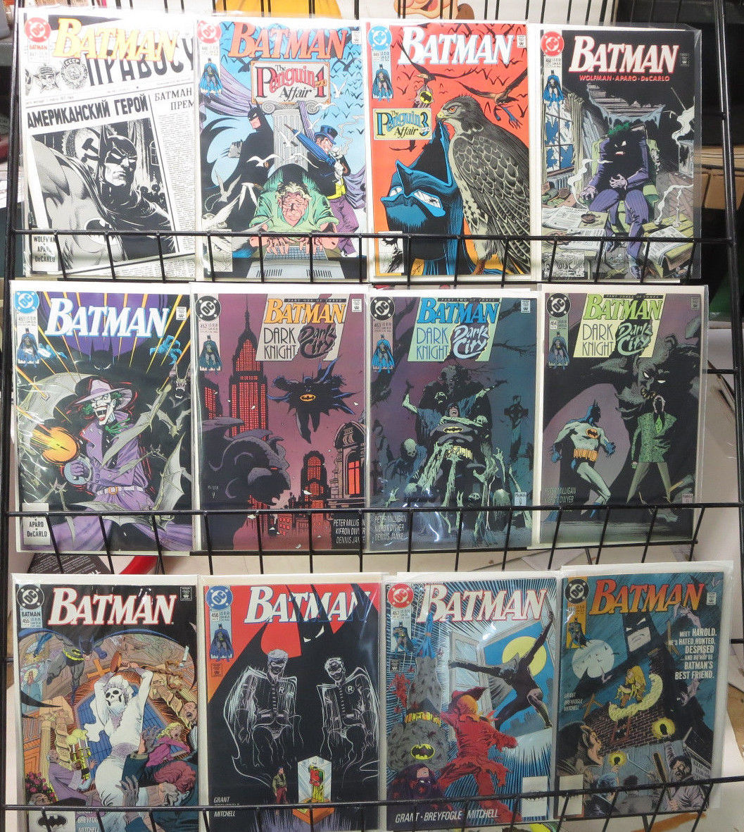 BATMAN 393-491, 61 diff (1986-1993) DC Comics book post-Crisis to pre ...