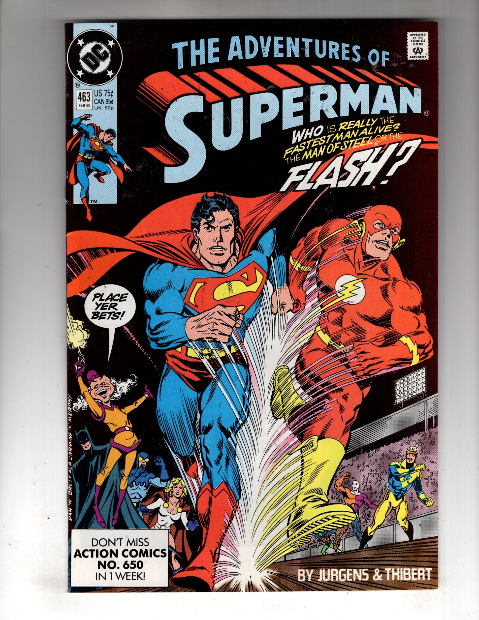 Adventures of Superman #463 (1990) SUPERMAN vs FLASH Race - Homage Cvr ...
