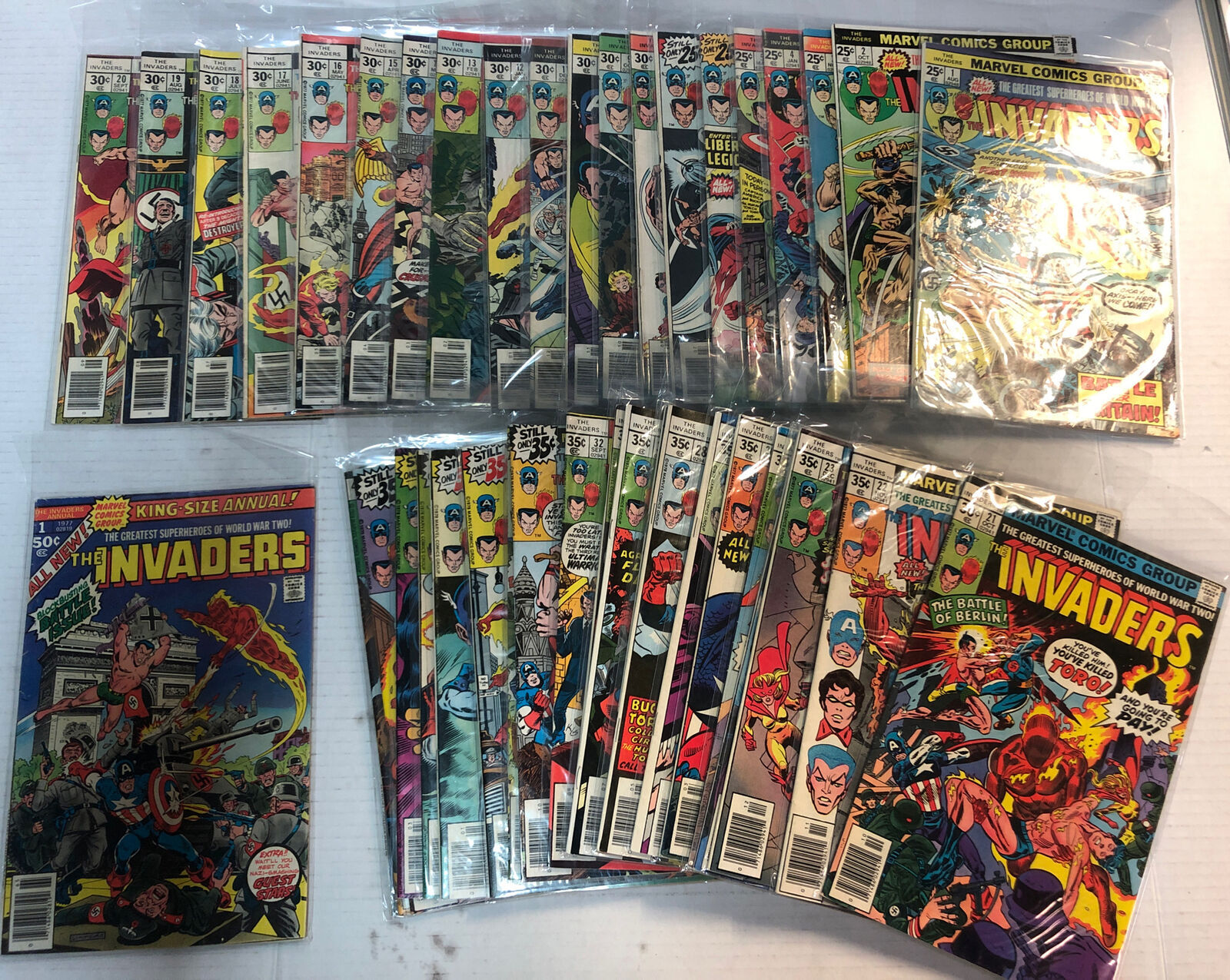 The Invaders (1975) #1-41 + Annual #1 VG/VF- Complete Set ~ Marvel ...