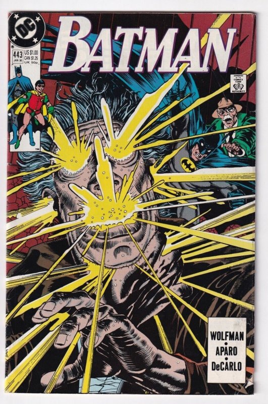 Batman #443 Crimesmith January 1990 DC Mary Wolfman Aparo De Carlo ...