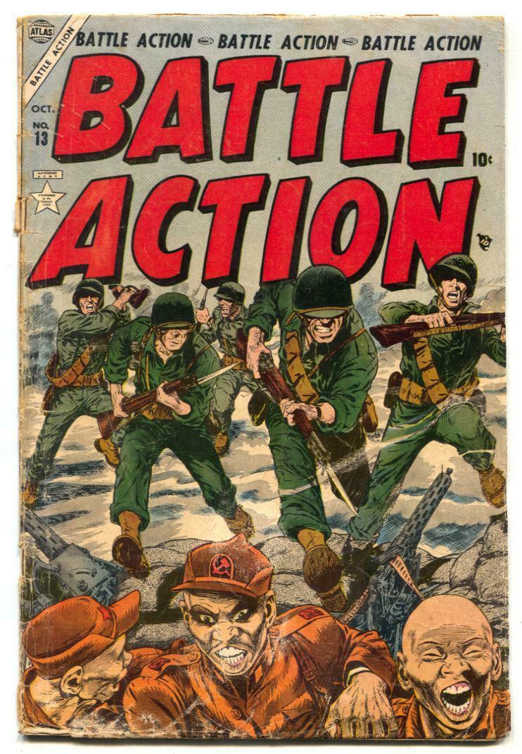 Battle Action #13 1954- Atlas Korean War comic G- | Comic Books ...