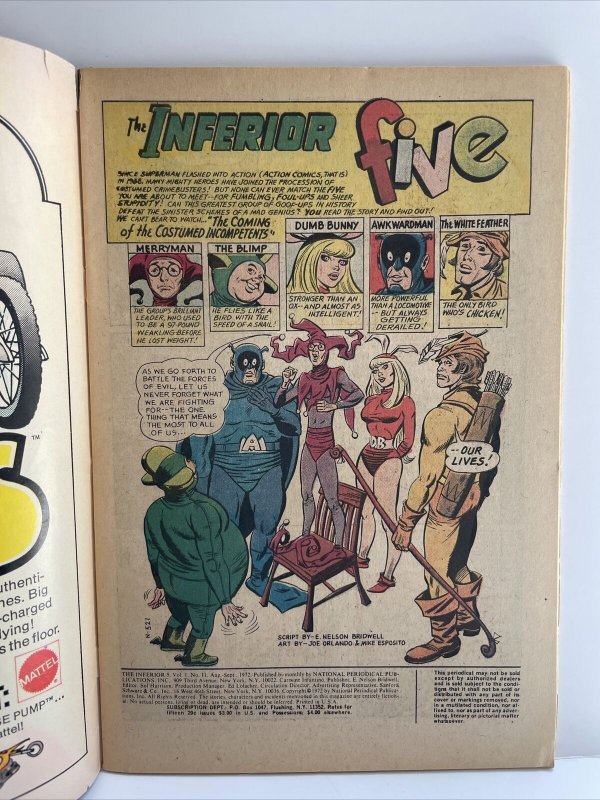 Inferior Five #11 1968 | Comic Books - Bronze Age, DC Comics / HipComic