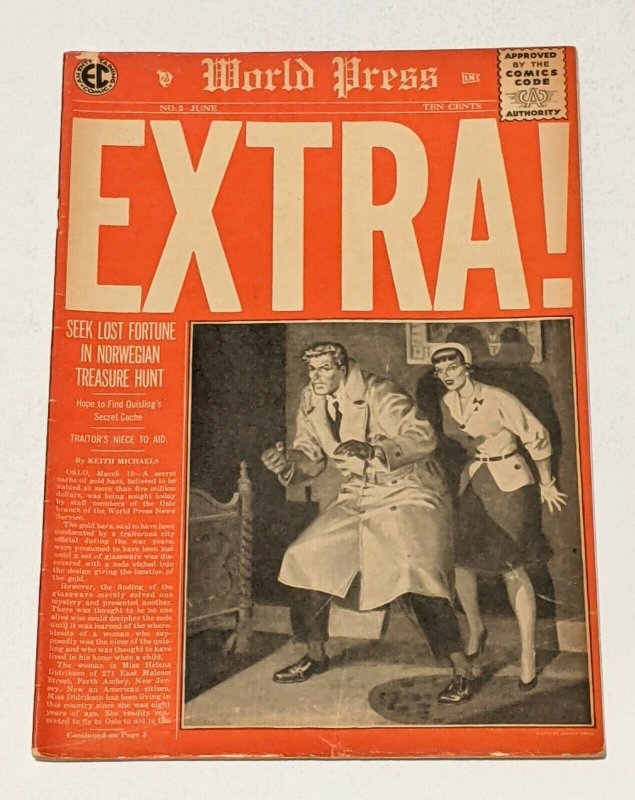 Extra! #2 (Jun 1955, EC) VG+ 4.5 Johnny Craig cover/art Reed Crandall ...