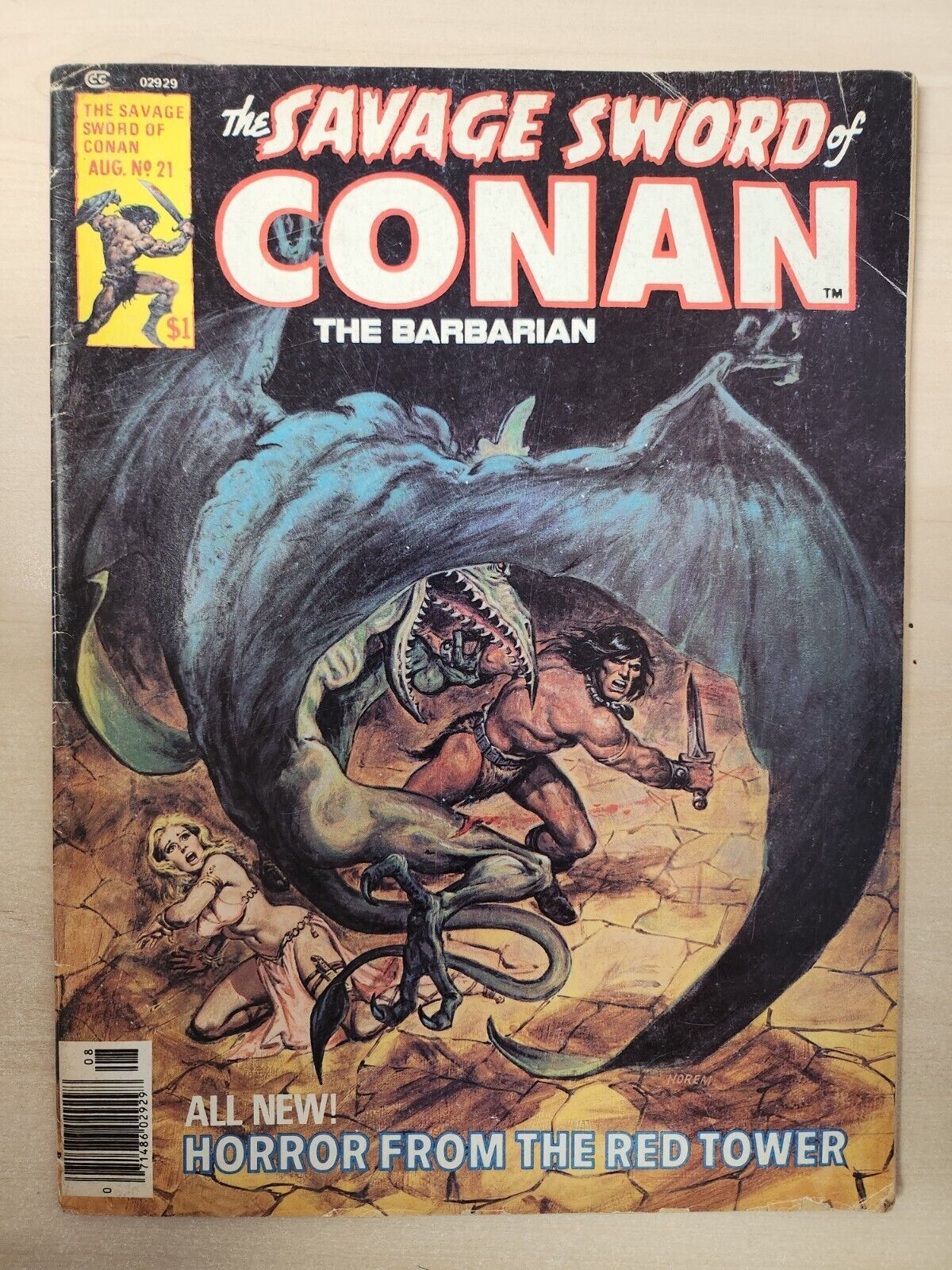 SAVAGE SWORD OF CONAN #21 AUG 1977 (4.5) Earl Norem Cover | Comic Books ...