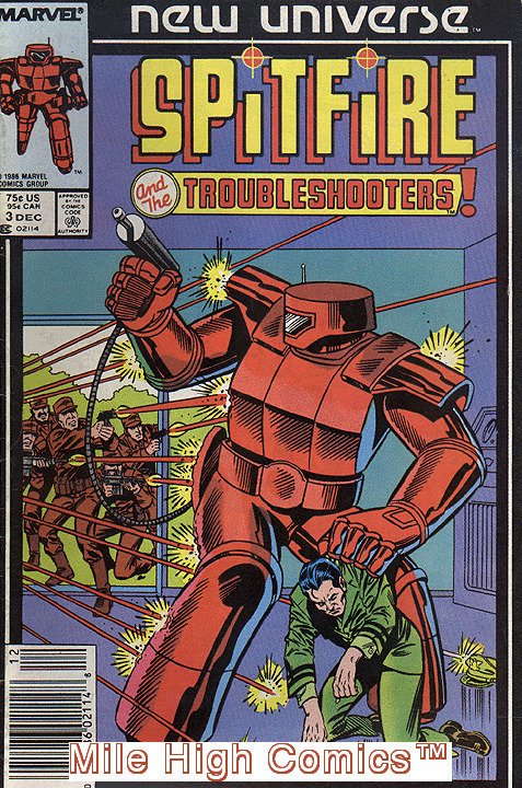SPITFIRE (1986 Series) (NEW UNIVERSE) (MARVEL) #3 NEWSSTAND Very Good ...
